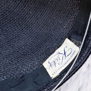 Vintage | Accessories | Vintage 95s Kutz Black Retro Hat | Poshmark